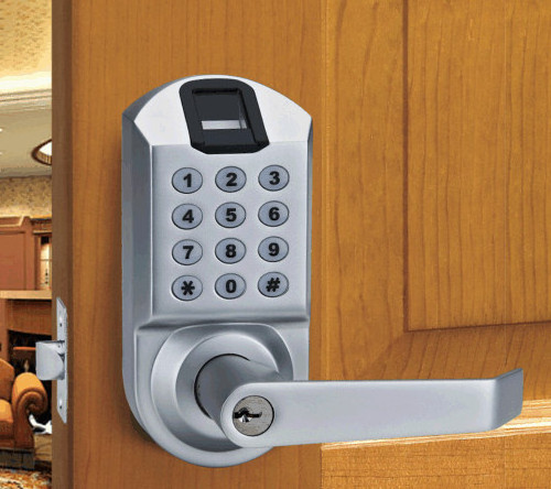 Intelligent Fingerprint Door Lock With Touch Codes and Mechanical Keys ...