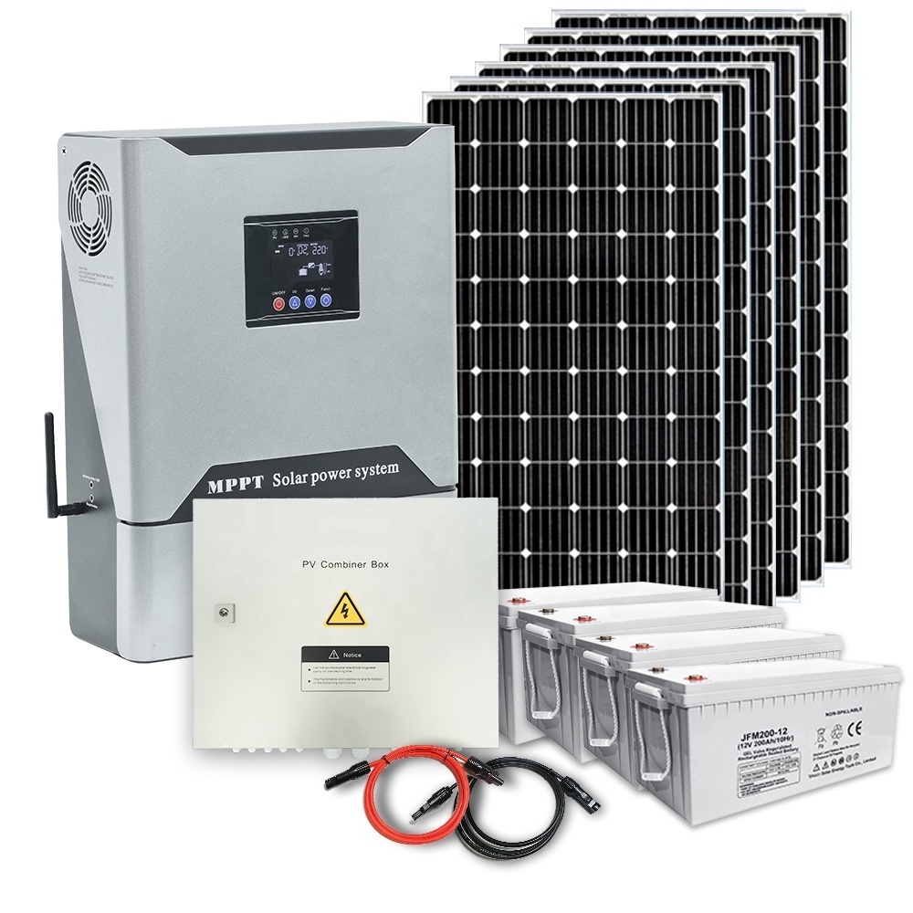 SNAT 5000w Solar System 5kw Solar Panels Off Grid 5000 Watts Full Set ...