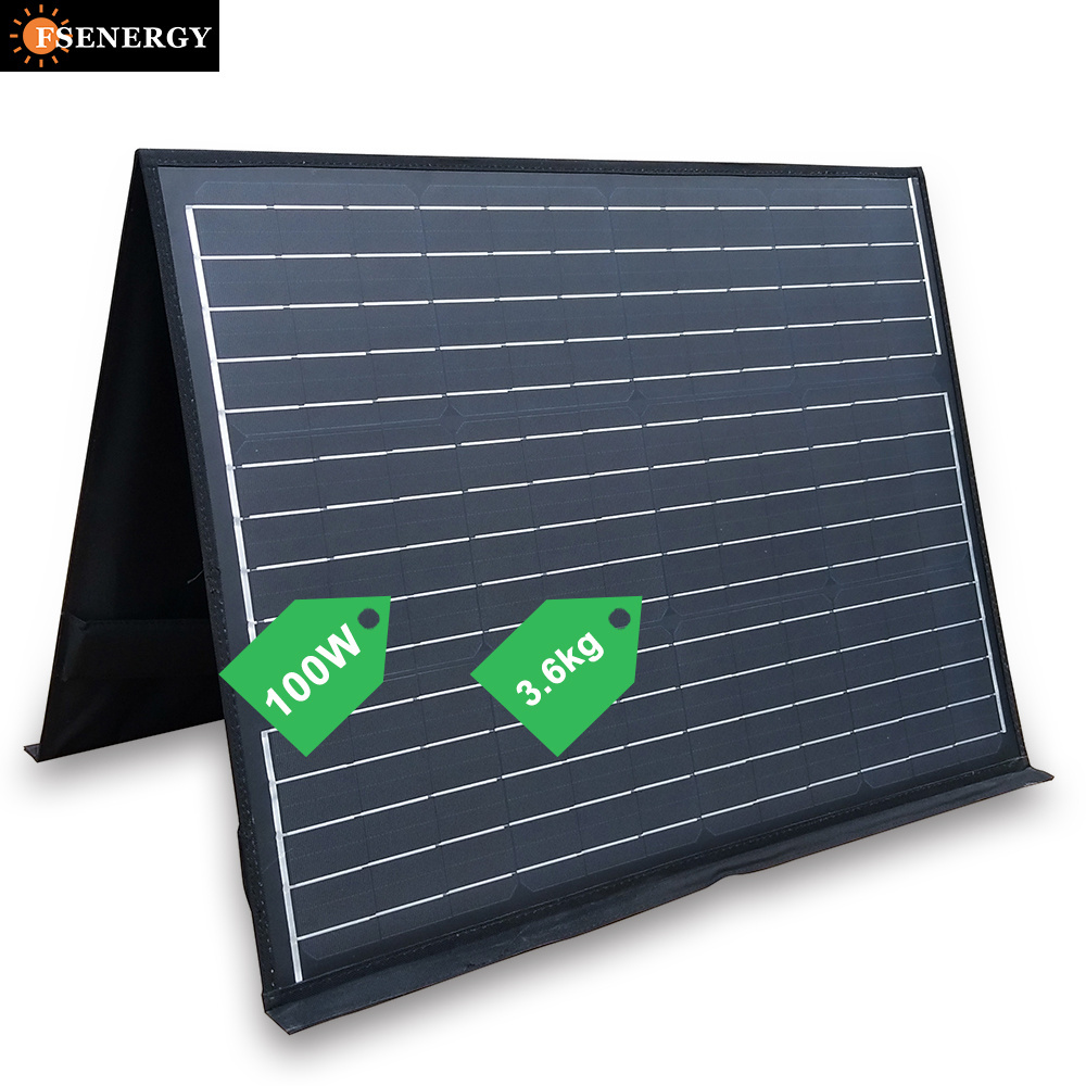 Portable Power Station with Solar Panels 12 Volt 18V Foldable Laminated ...