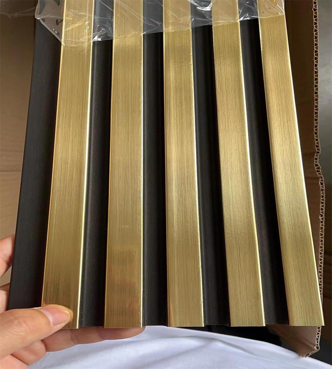 100% Waterproof gold Ps Wall Panel DIY Solid 3D Wall Panel ps ...