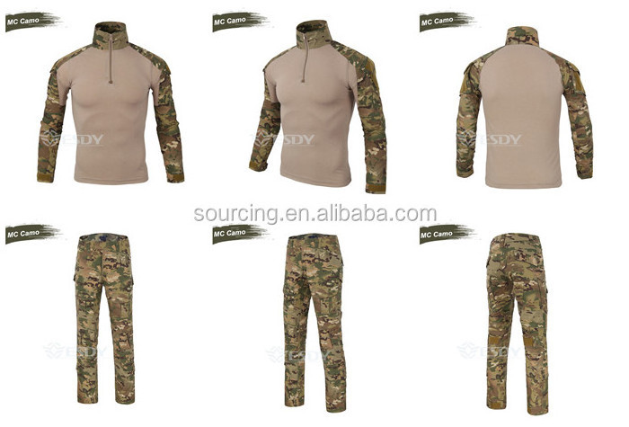Jungle Tactical Tight Outdoor Sports Uniform Camouflage Suit Combat ...