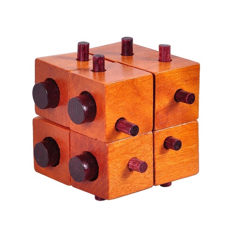 Chinese Classical IQ DIY 3D Magic Wooden Puzzles Educational Brain ...