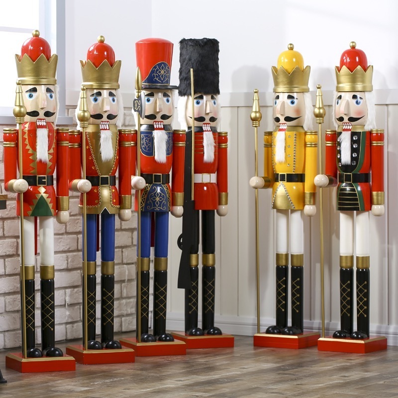 Christmas Decoration Supplies Life Size Nutcrackers Soldier Wooden ...