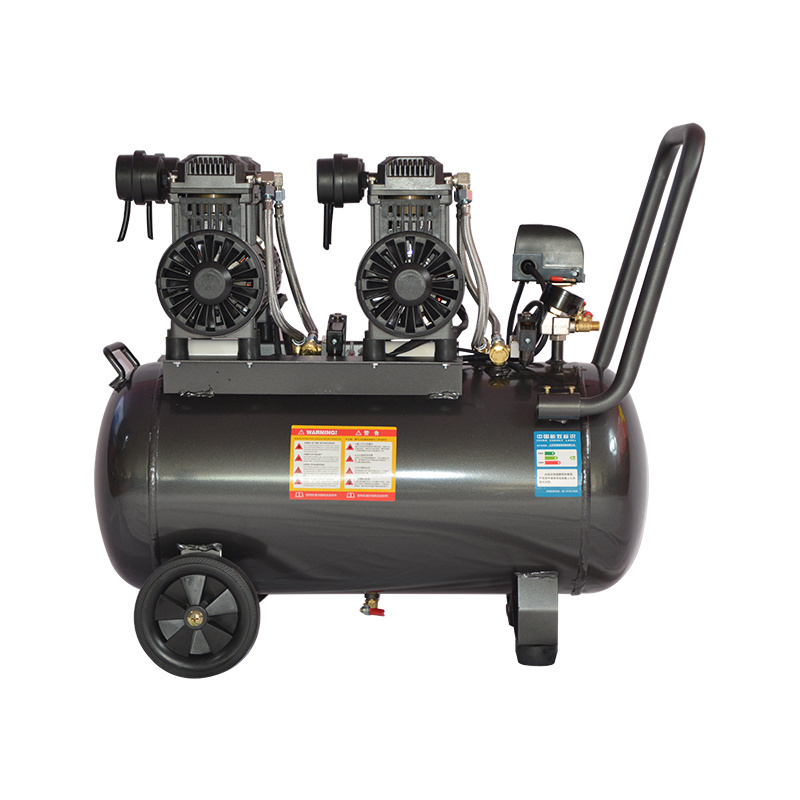 Powerful Engine Oil Free 2 Cylinder Air Compressor Portable Pump Head ...