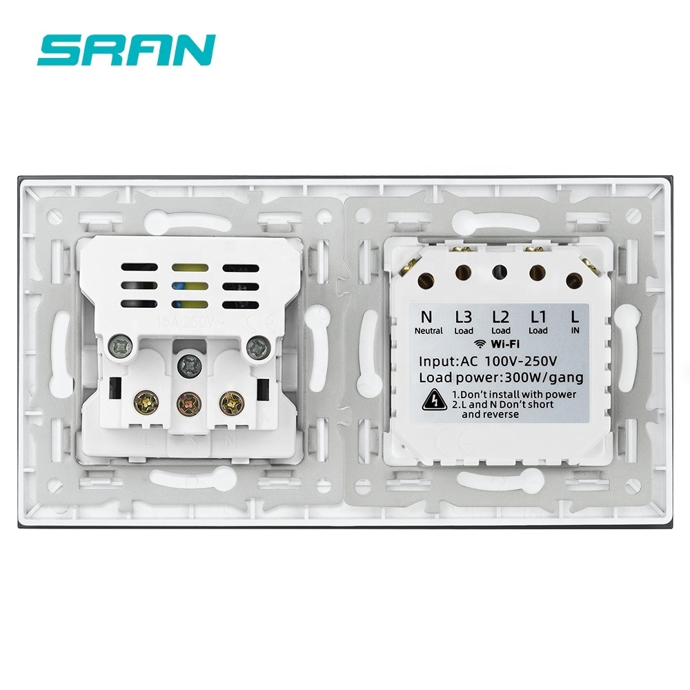 SRAN customized ewelink tuya smart touch electrical wifi modular switch ...