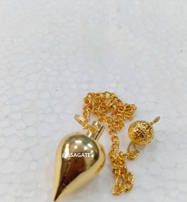 Wholesale Metal Gold Pendulum Dowser Gemstone Healing Pendulum for seal ...