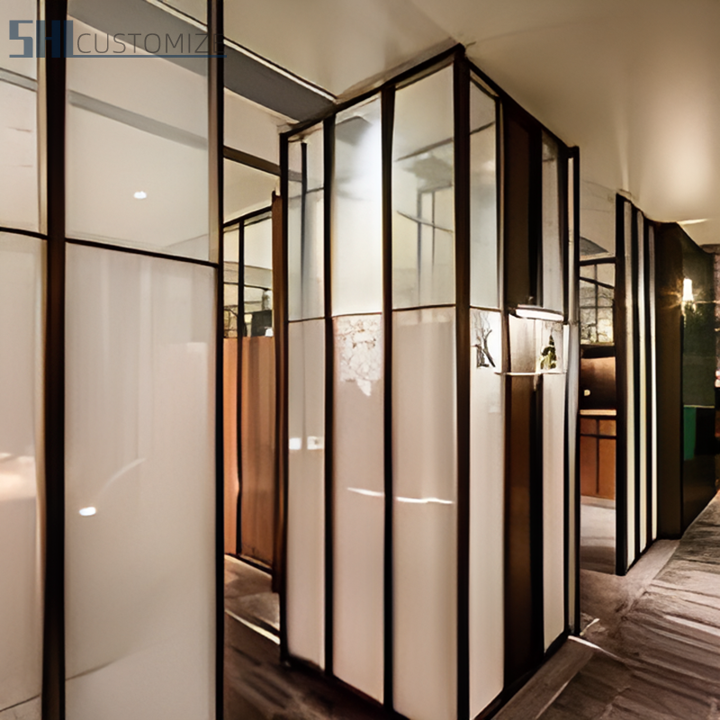 Classic and Contemporary Design Custom room divider glass Multi ...