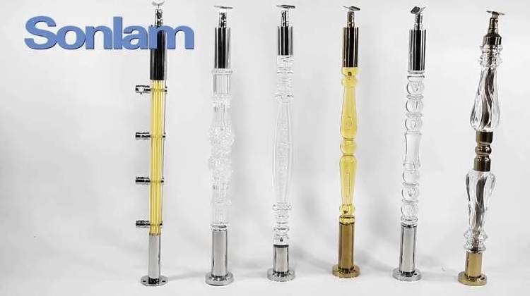 Foshan Pillar Clear Staircase Column Indoor Stair Design Crystal Modern ...