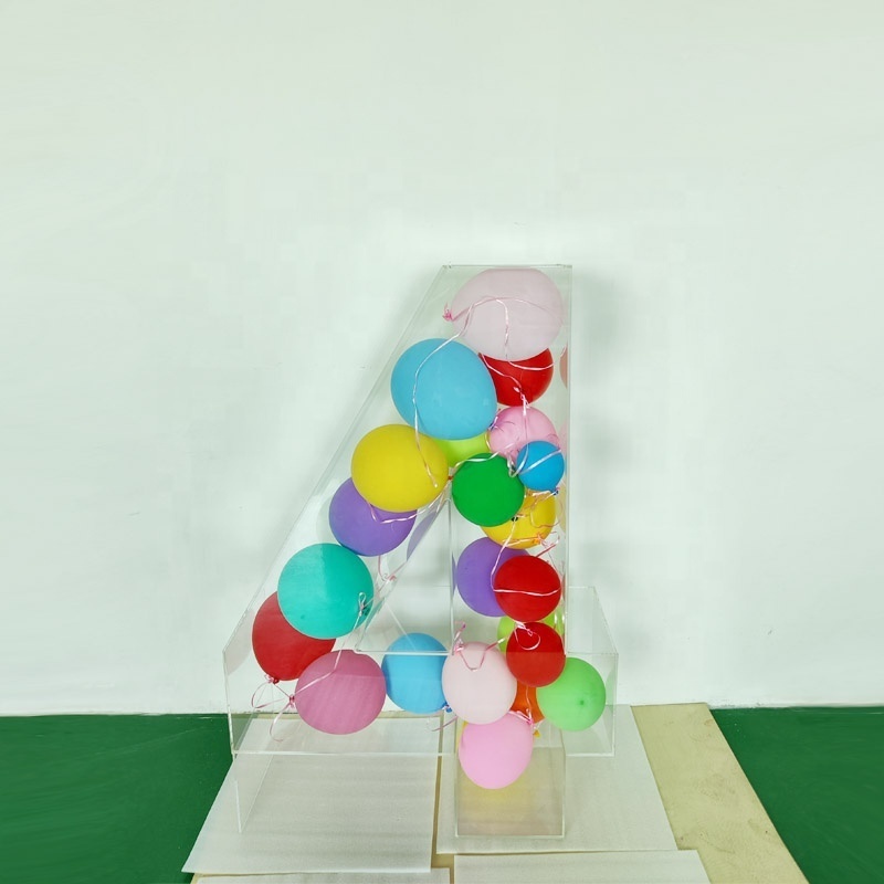 Fillable Balloon Number Frame Clear Acrylic Marquee Numbers for ...