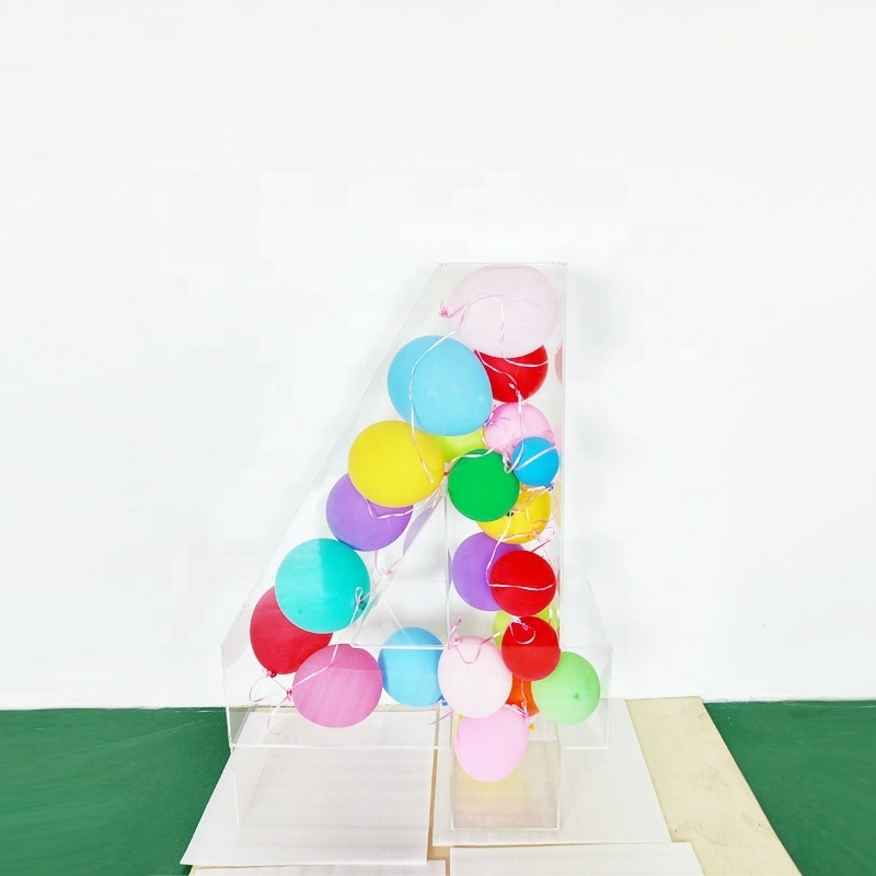 Fillable Balloon Number Frame Clear Acrylic Marquee Numbers for ...