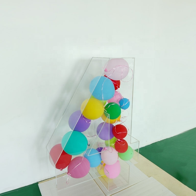 Fillable Balloon Number Frame Clear Acrylic Marquee Numbers for ...
