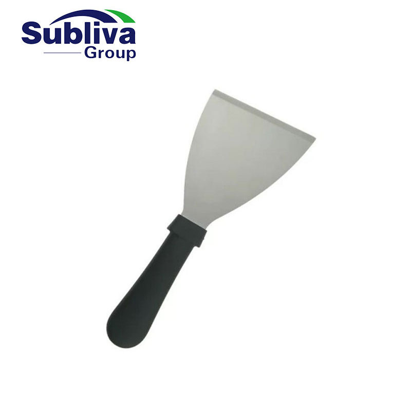 Fan Shape Stainless Steel Griddle Scraper&Turner With Plastic Handle 12 ...