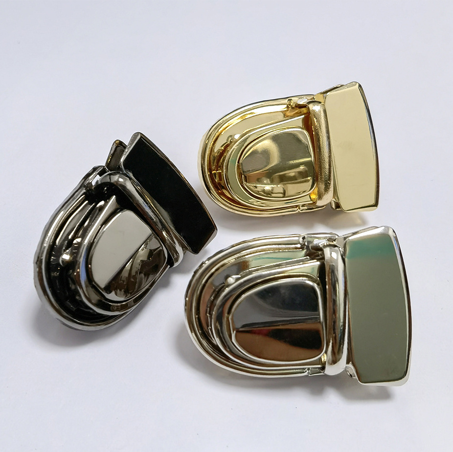 Metal Square Push Lock Turn Lock Clasp for Leather Craft Women Bag ...
