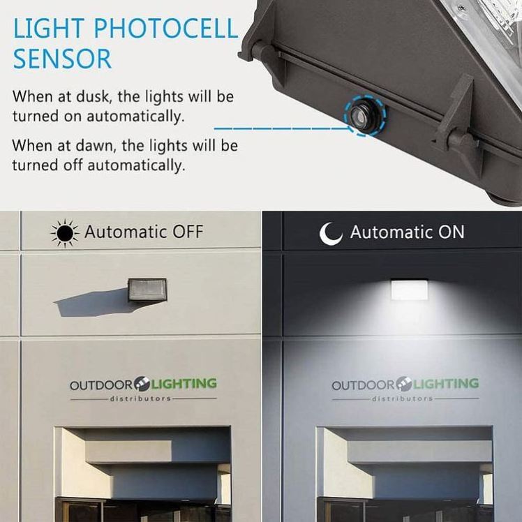 led wall pack Light Photocell sensor 60w 100w 120w wall bracket with ...