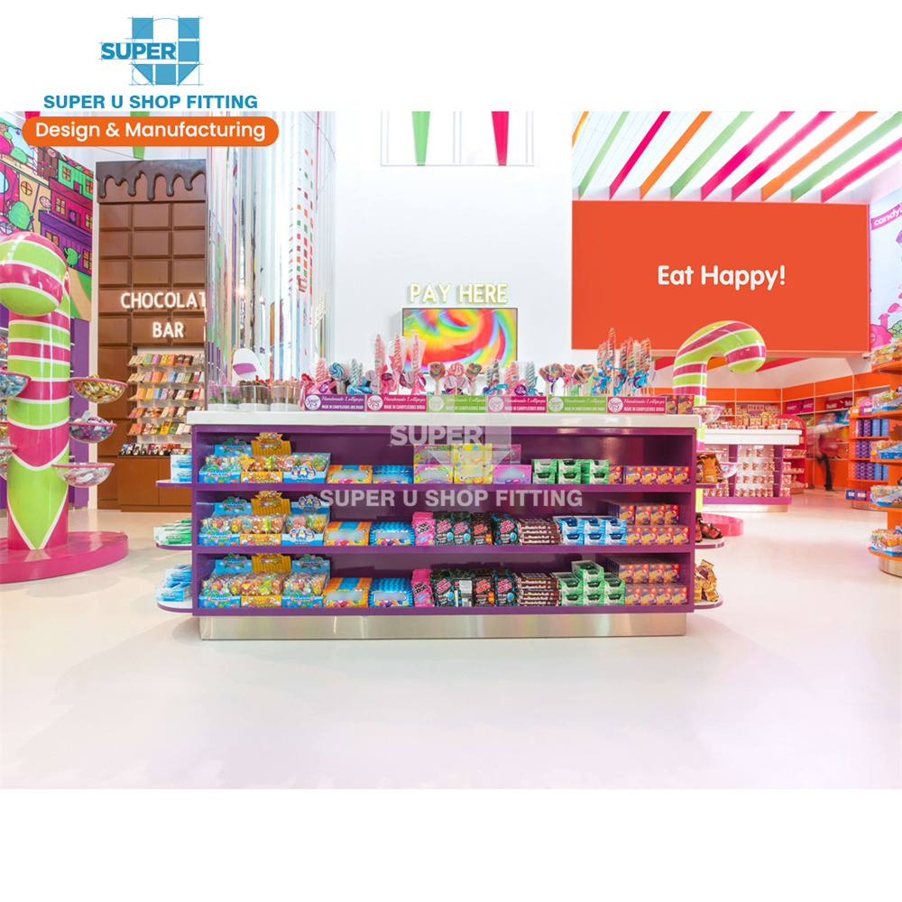 Custom Candy Display Cabinet Confectionery Display Fixtures Candy ...