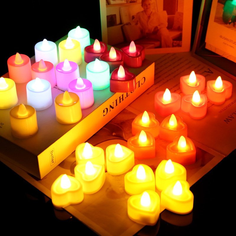 High Quality Gold Flickering Flameless Candles Battery Operated Acrylic ...