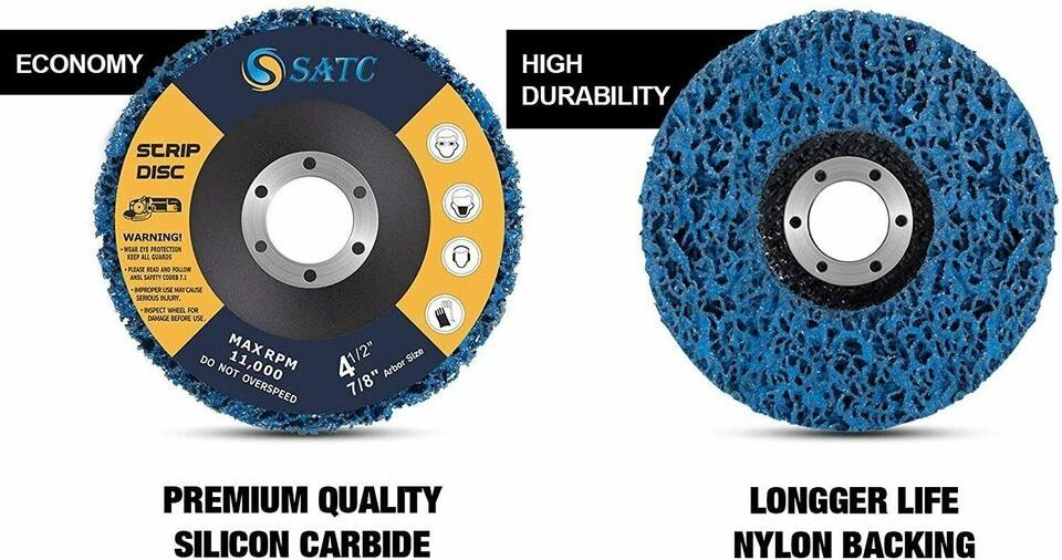 3-Piece Poly Strip Clean Disc Set 4-1/2" x 7/8" Easy Paint Stripping ...