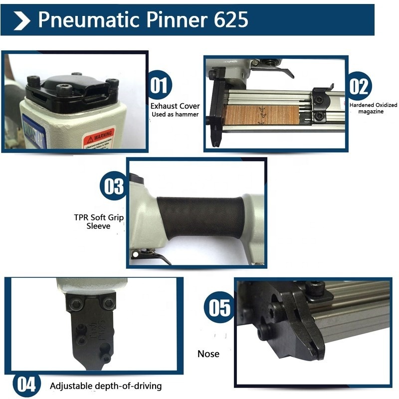XINYI P625 23 gauge airpower pneumatic headless pinner air pin nailer ...