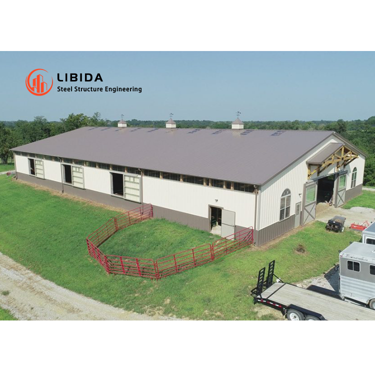 China Cow Barn Cattle Shed Metal Frame Farm Building Prefab Steel ...