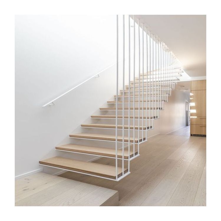 ACE Staircase Modern Design Glass Railing Invisible Wooden Box Step ...