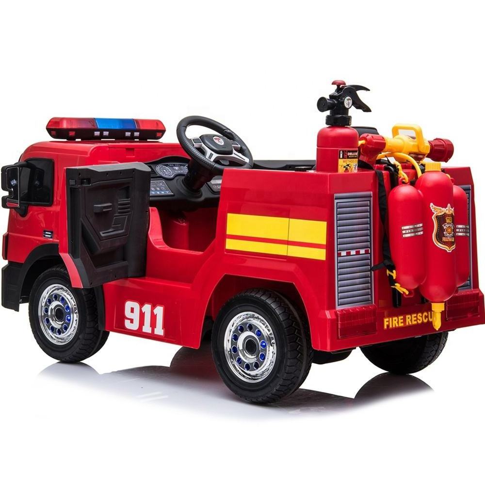 children electric fire truck 12v kids ride on car battery toy cars for ...