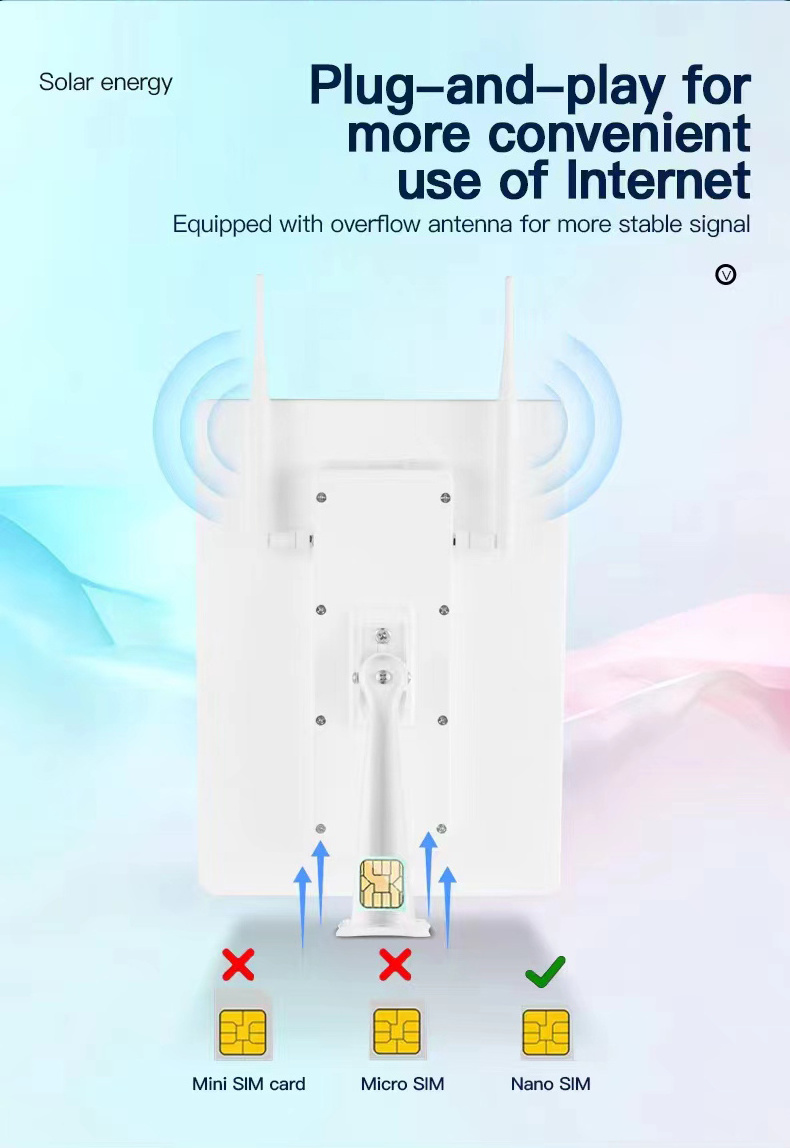 2024 new 4G Solar Panel WiFi Router with Battery professional for WiFi ...