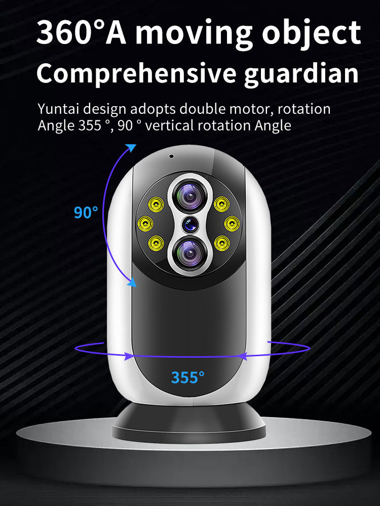 Tuya Original Manufacturer dual lens Zoom indoor HD surveillance smart ...