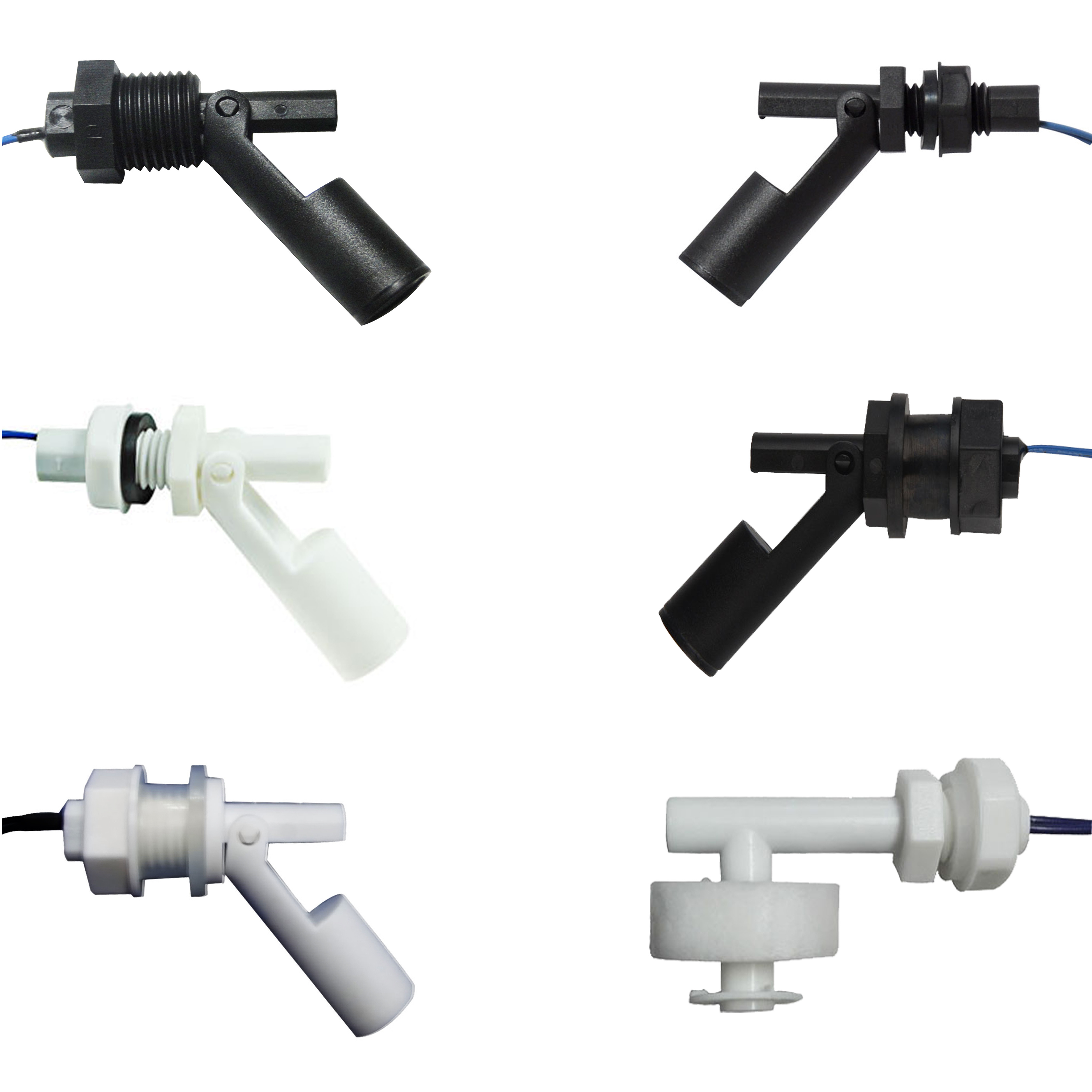 M12 Black Plastic Side Mounted Water Level Float Switch / PP Horizontal ...