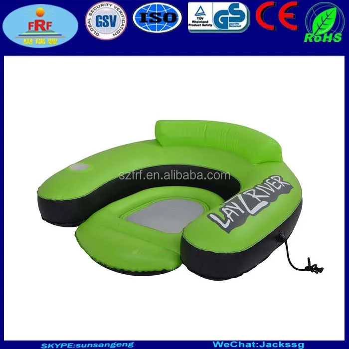 Summer Pool Fun Inflatable U Shaped Pool Float Lounger River Float Mesh ...