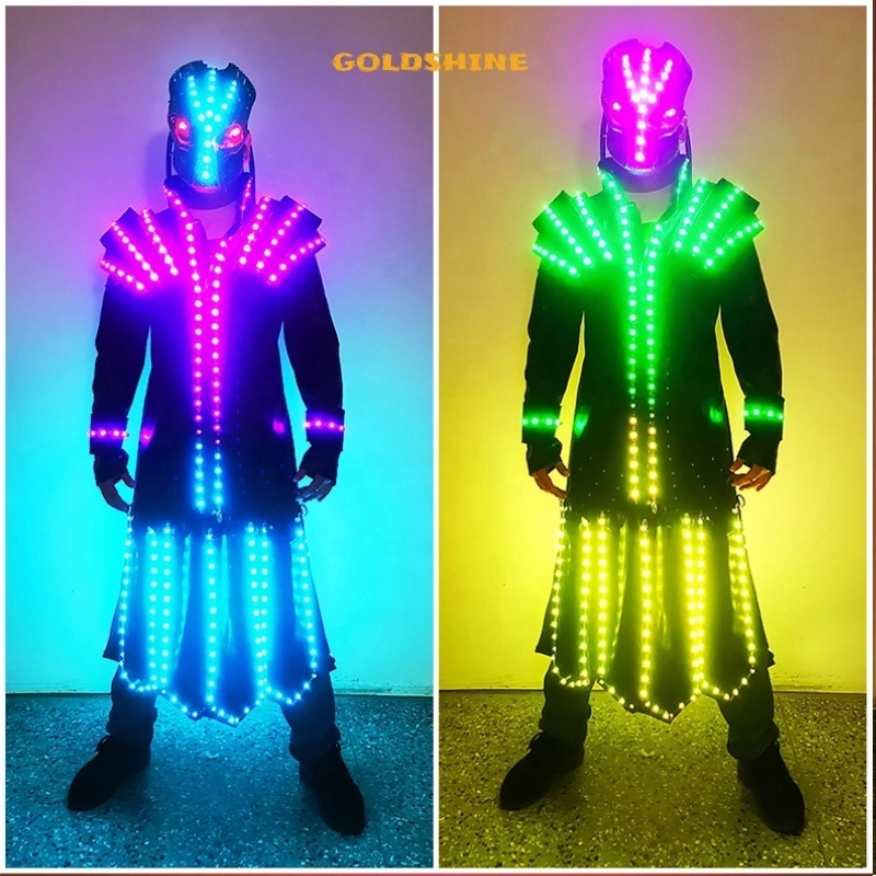 Led performance Costumes for Cosplay flashing lights led dance costumes ...