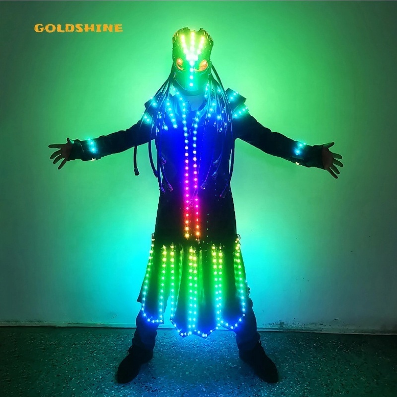 Led performance Costumes for Cosplay flashing lights led dance costumes ...