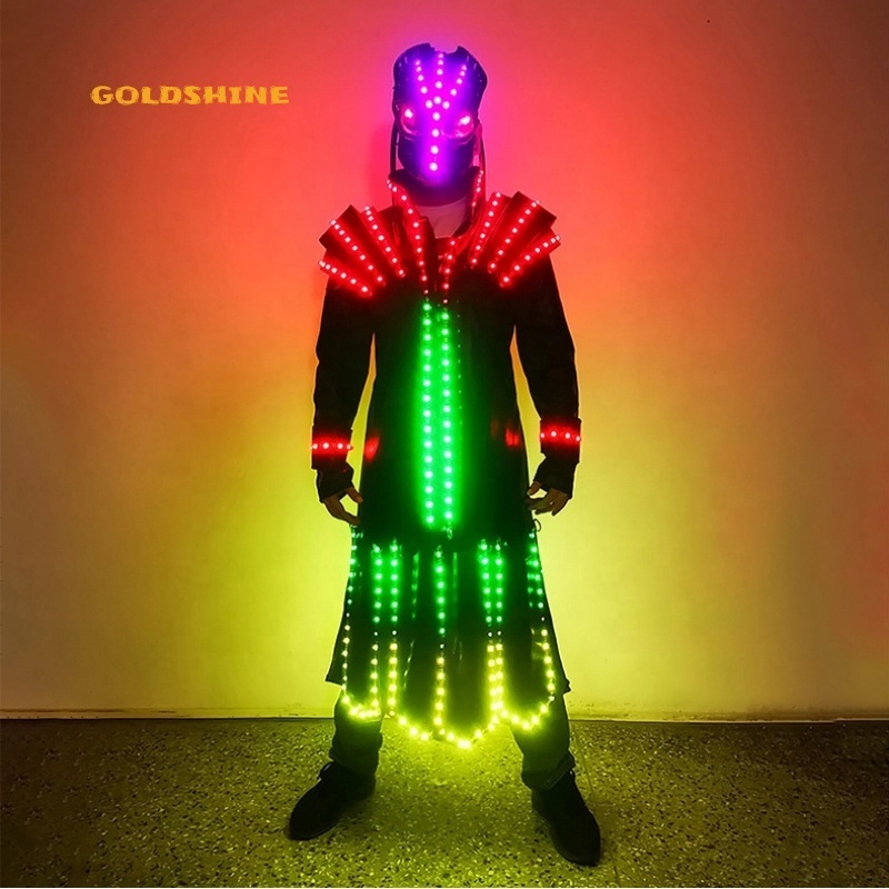 Led performance Costumes for Cosplay flashing lights led dance costumes ...