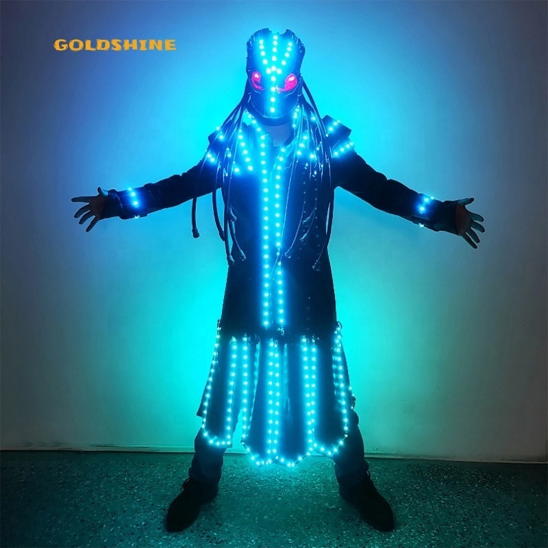 Led performance Costumes for Cosplay flashing lights led dance costumes ...