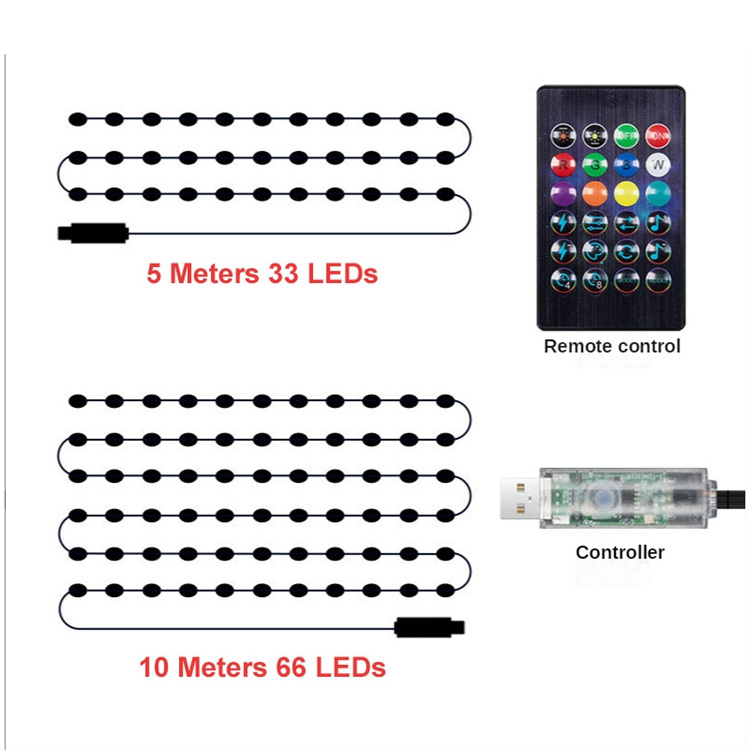 Ideal App Smart LED Christmas Lights 5m 33LED Shape String Light Smart ...
