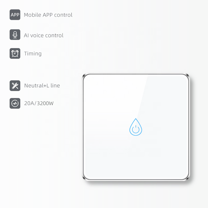 Tuya Smart Touch Wall Switch Uk EU standard zigbee Smart Water Heater ...