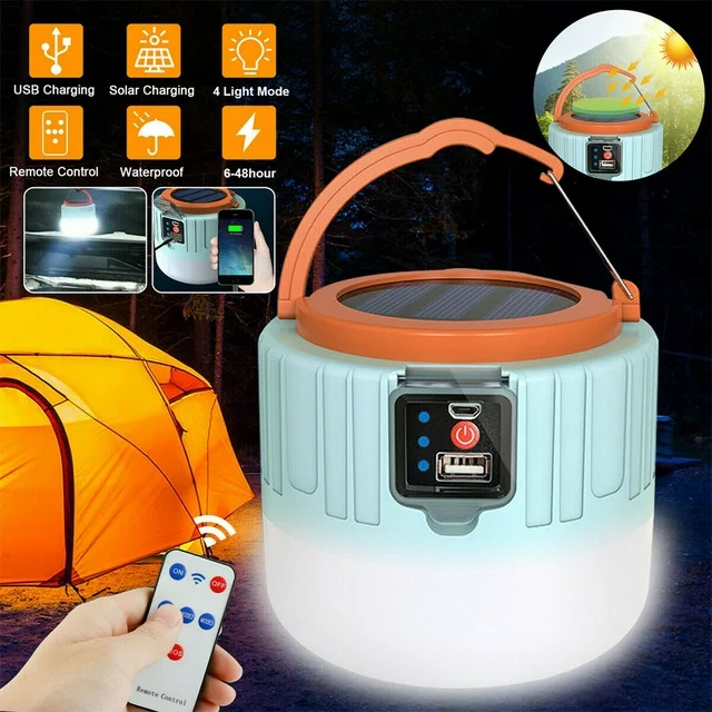 Solar Led Emergency Light Camping ABS Solar Rechargeable Portable ...