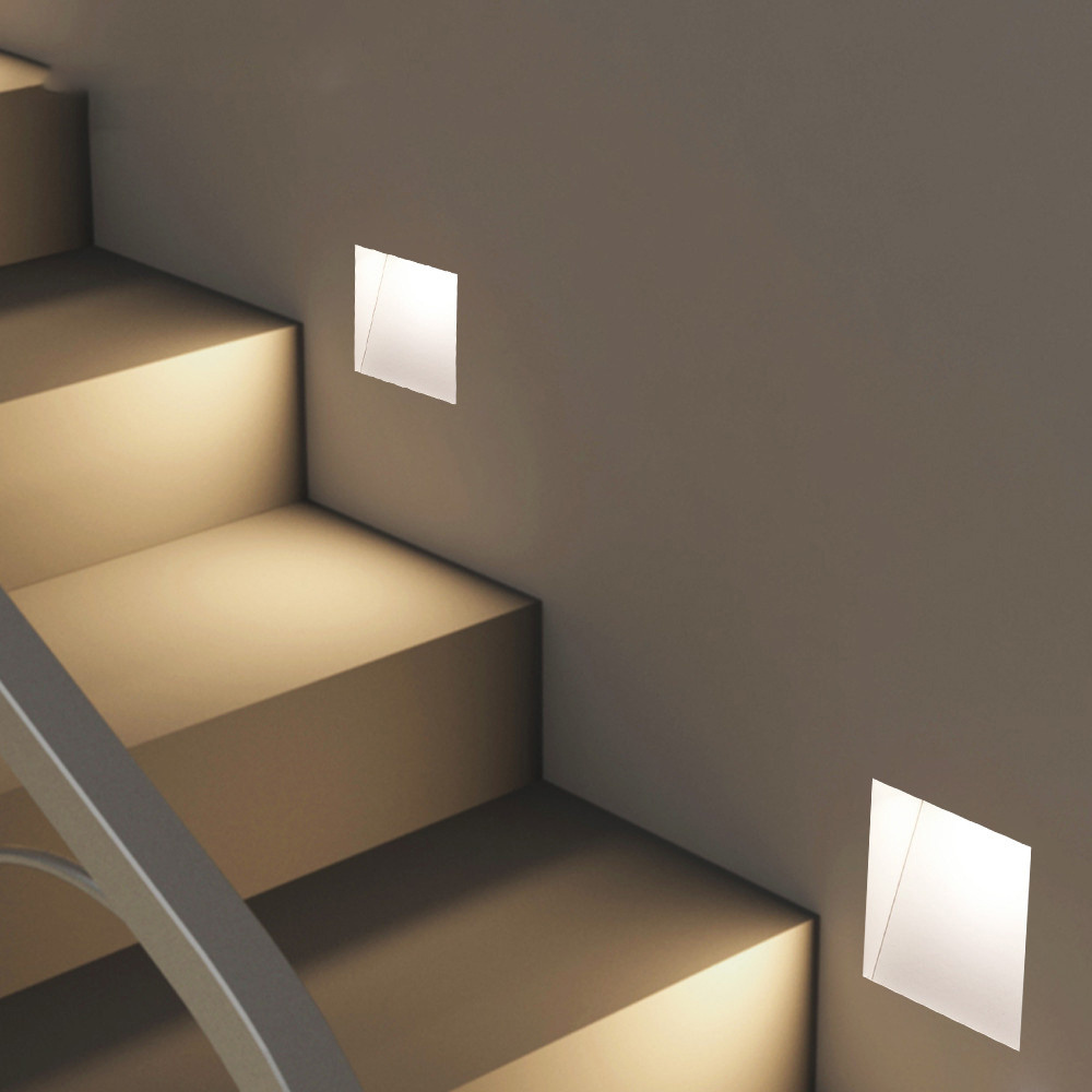 Pir Motion Sensor Frameless LED Step Light For Balcony Hall Home 3000K ...