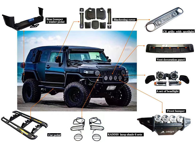 Aluminium 4x4 Car Parts Accessories Roof Rack Baja bearing luggage rack For FJ Cruiser BestSuppliers