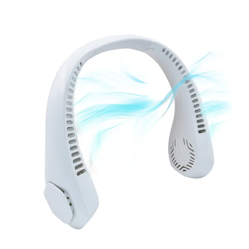 2023 Bladeless 1200mah Battery Rechargeable Neck Fan Portable Outdoor ...