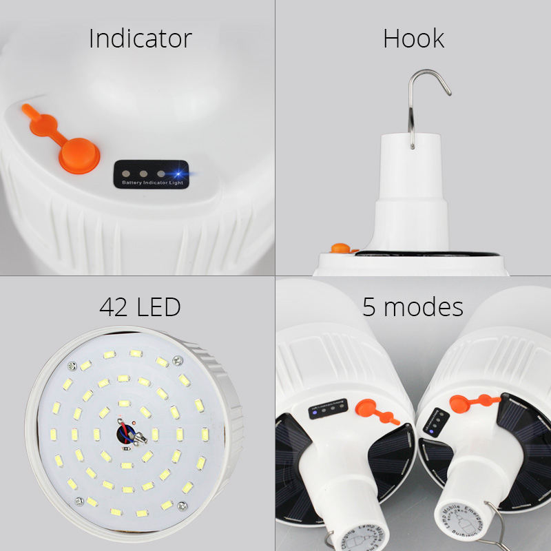 Solar LED Charging Energy-saving Bulb Light Frame Night Market Mobile ...