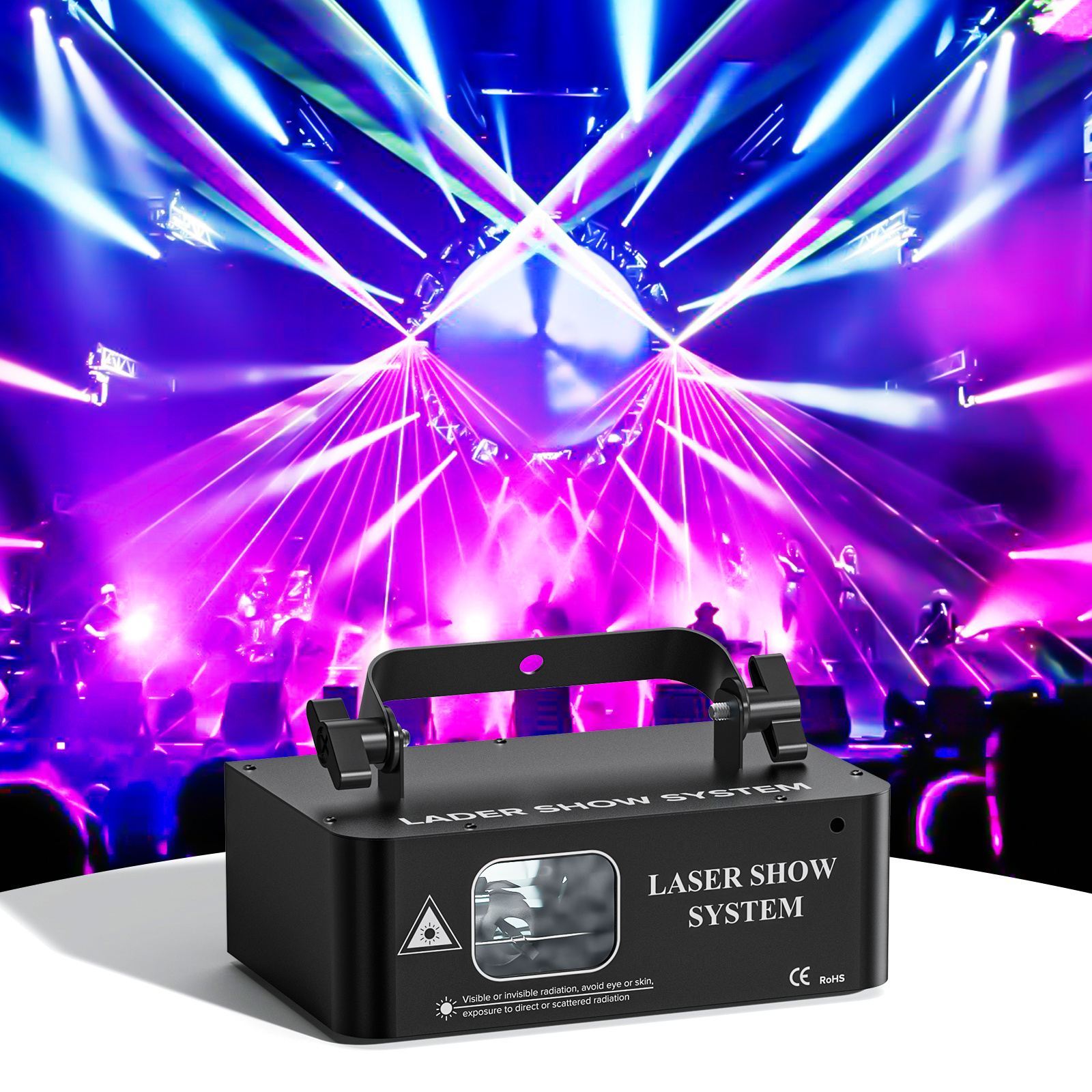 U`King Indoor LED RGB Laser Scanner Beam Effect Stage Light For Bar ...
