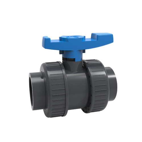 SCH80 ANSI DIN BS 50 63 MM PVC Double True Union Ball Valve safety valve PVC Suitable for water ...