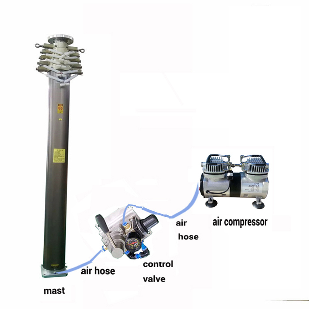 40ft mobile Vehicle security CCTV camera trailer pneumatic telescoping ...