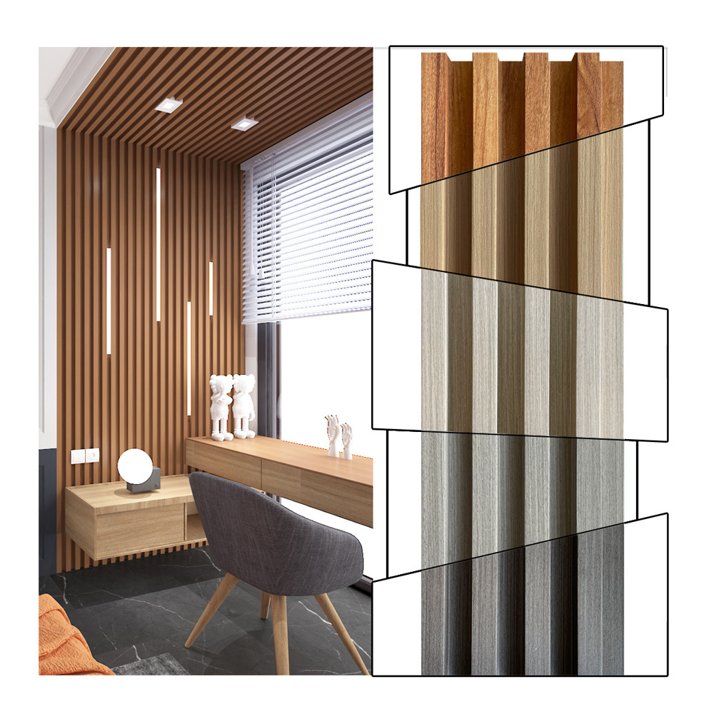 wholesale indoor fluted seamless wave slat pvc cladding texture slat ...