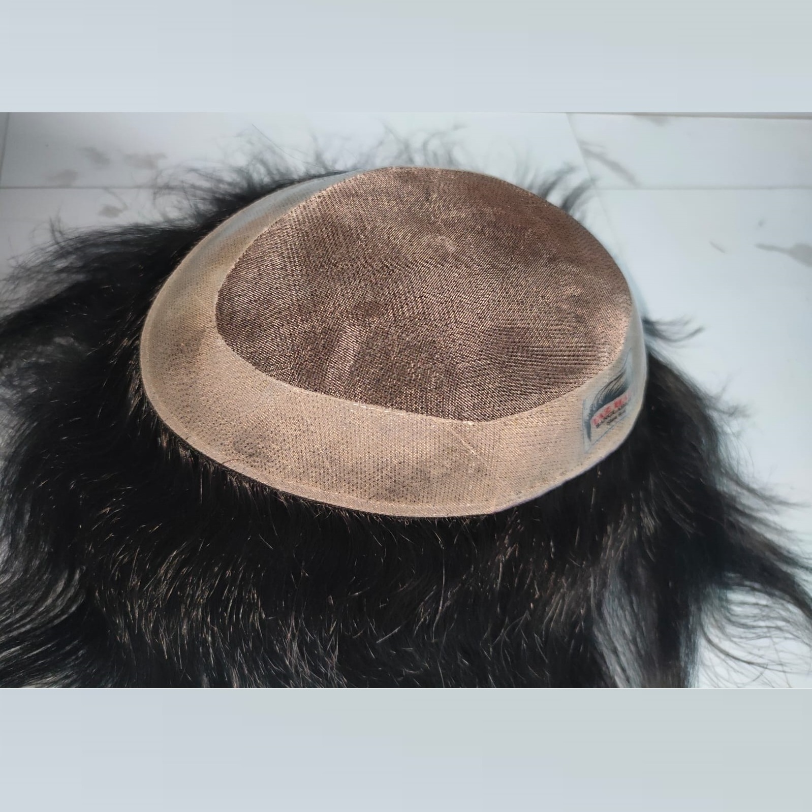 Wholesale Stock fine durable mono base toupee with clear poly skin all ...