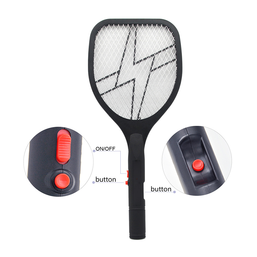 KC fly swatter battery mosquito killer racket bug zapper dual-switch ...