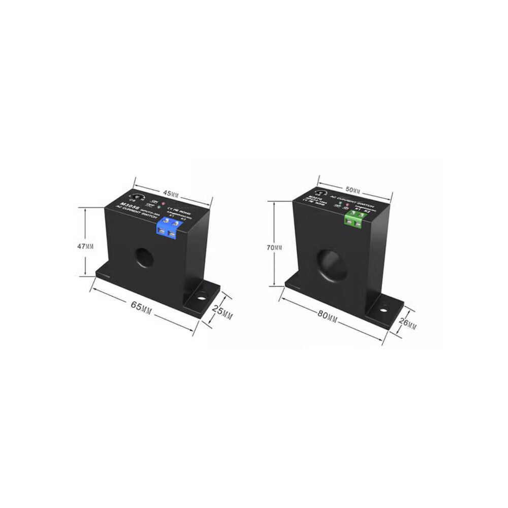 Taidacent 0.5-100A Detectable Normally Open Amp Sensor Monitoring Relay ...