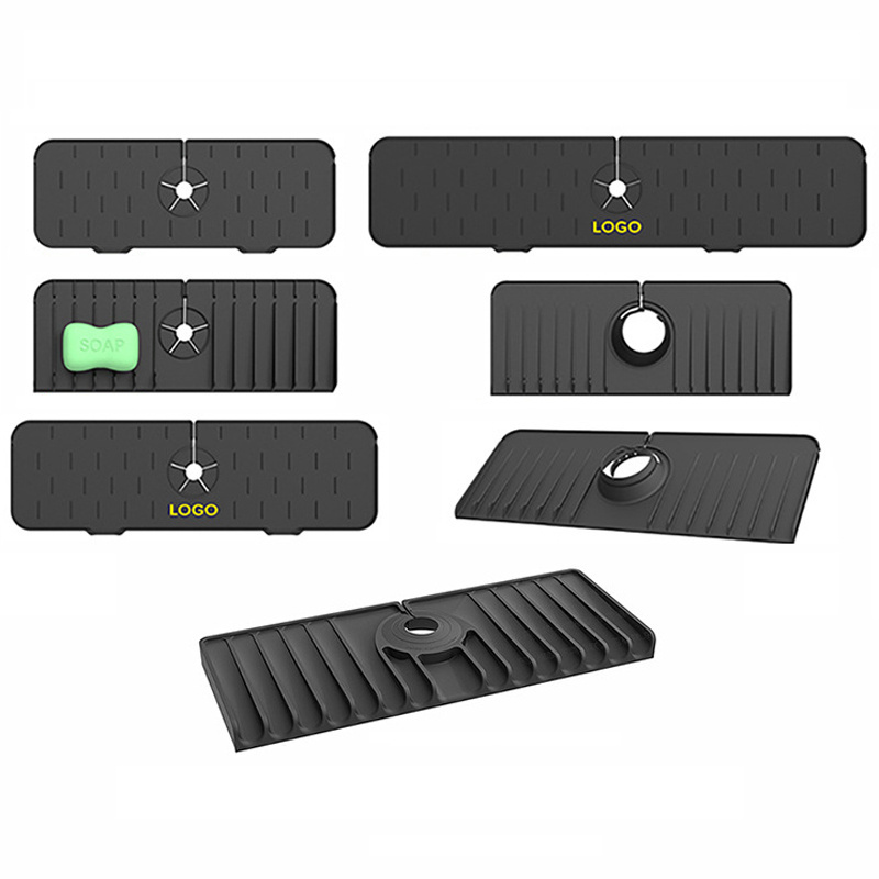 Multi-style customized silicone kitchen sink faucet splash guard ...