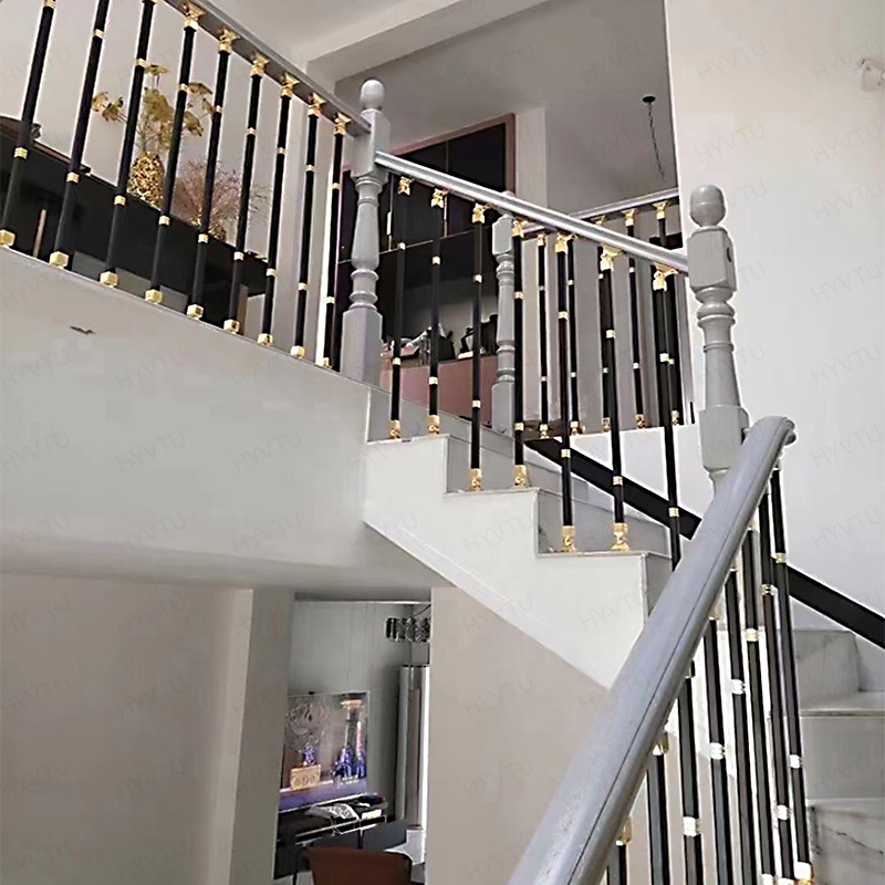 Column villa duplex loft fence platform bay window Balcony Guardrail ...