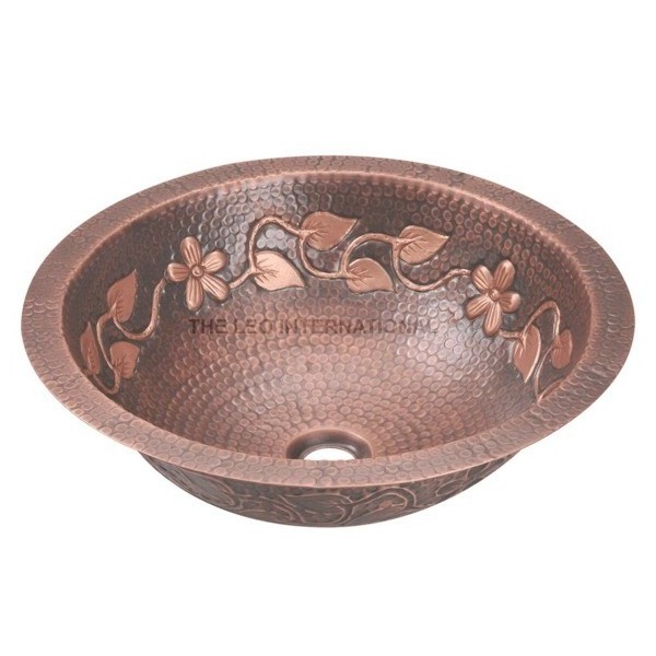 Copper Sink Basin Hand Wash Basin Bowl Sinks / Vessel Basins Bathroom ...